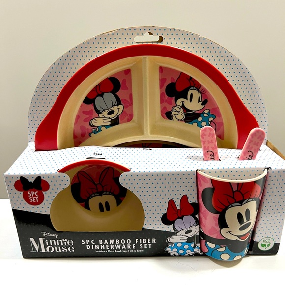 Disney | Dining | Minnie Mouse 5pc Dinnerware Set | Poshmark